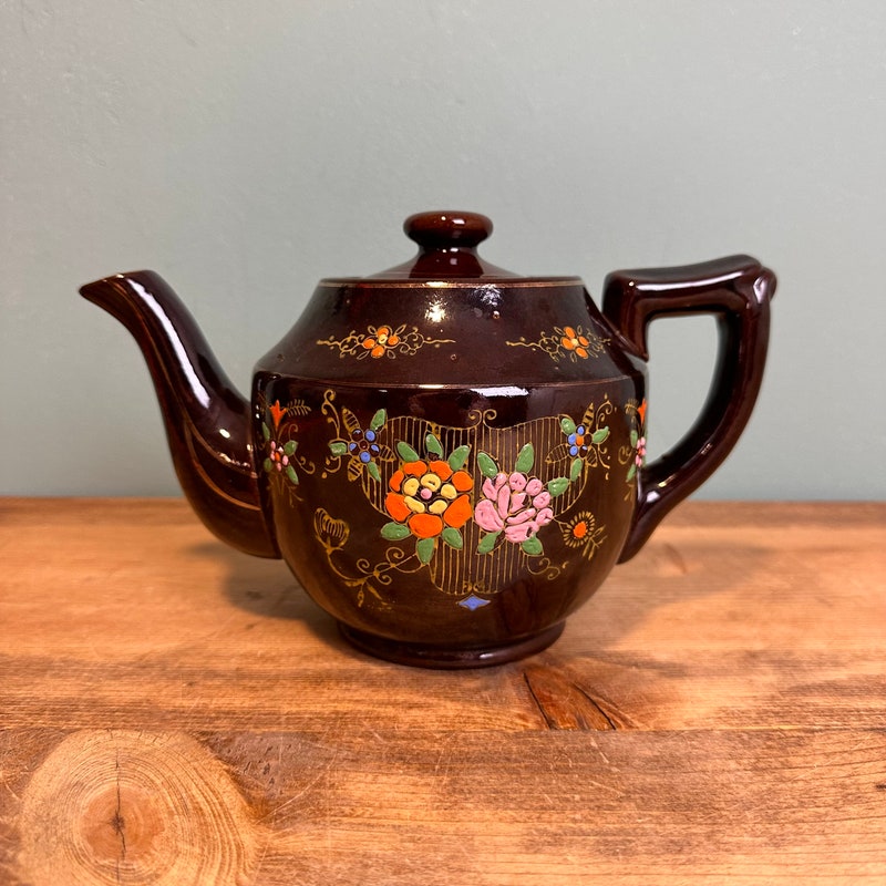 Brown Teapot - Etsy