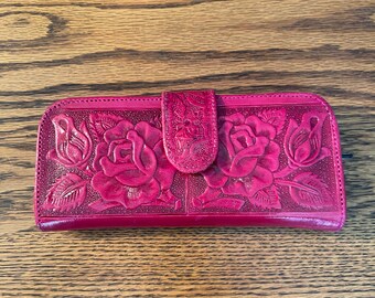 Tooled Leather Wallet | Etsy