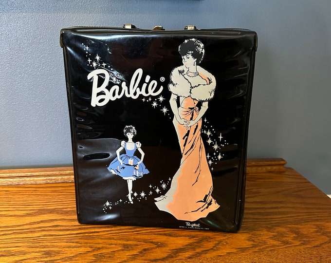 1962 Black Faux Patent Leather Barbie Case in Excellent Condition - Etsy