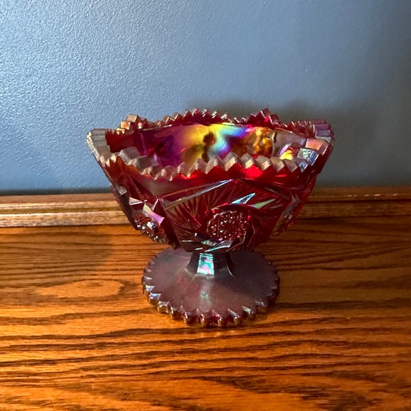 Red Carnival Glass - Etsy