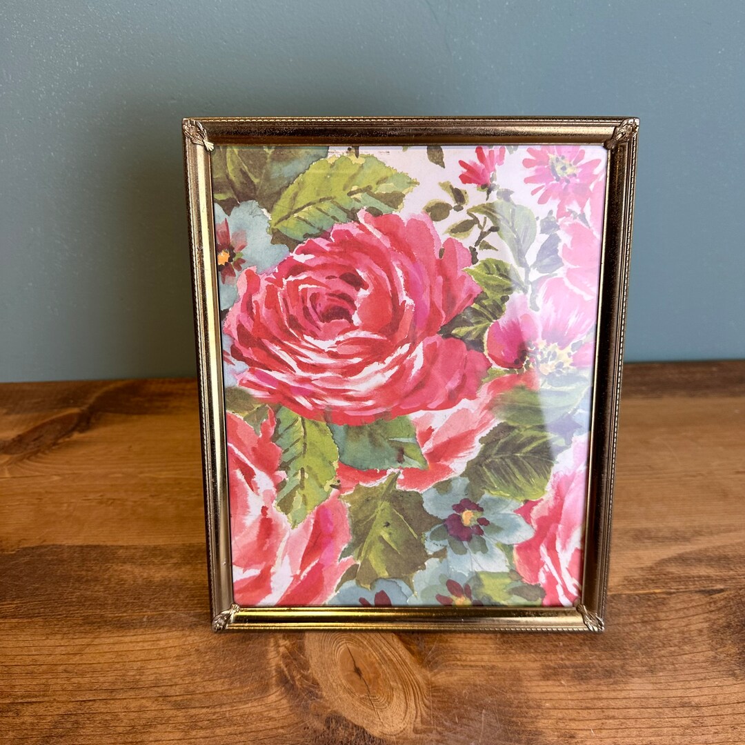 Mid Century Brass Picture Frame Table Top Easel Back 8 X 10 Brass Frame ...