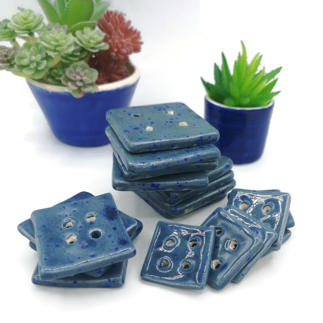 Buy Large Square Ceramic Button – Oversized Handmade Button for Jacket ...