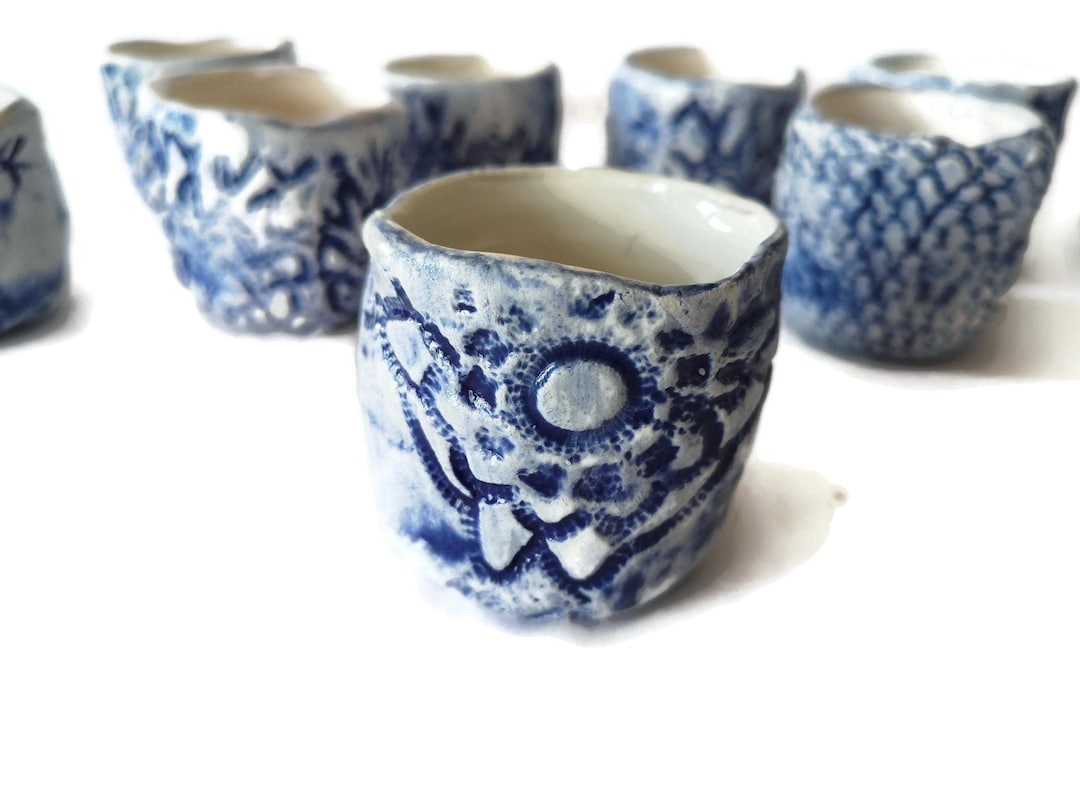 Handmade Blue Pottery Espresso Cup | Ceramic Coffee Mug Gift - Etsy