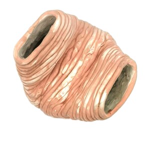 Sculptural Handmade Ceramic Pink Vase – Textured Organic Bud Vase - Etsy