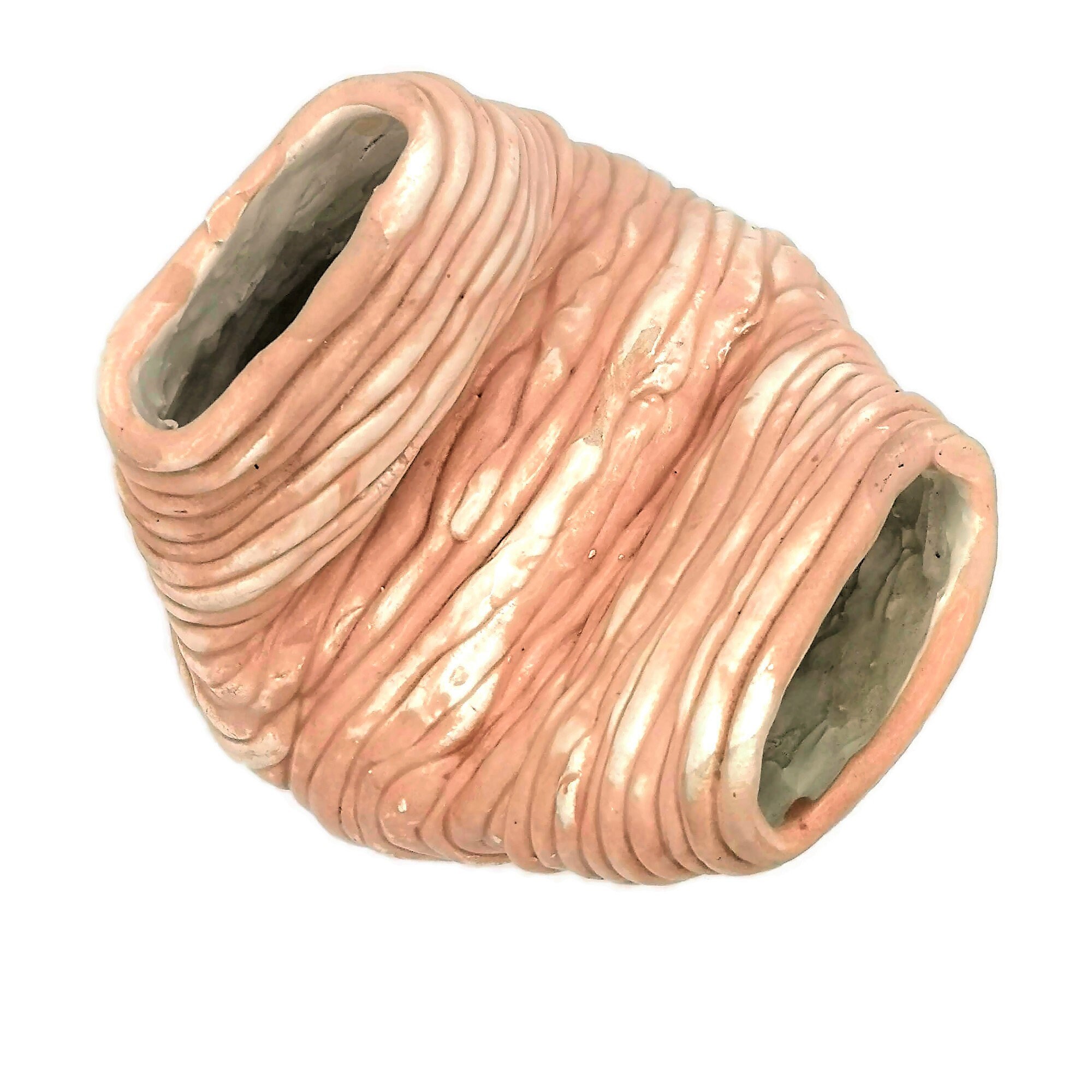 Sculptural Handmade Ceramic Pink Vase – Textured Organic Bud Vase - Etsy