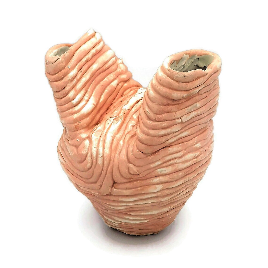 Sculptural Handmade Ceramic Pink Vase – Textured Organic Bud Vase - Etsy
