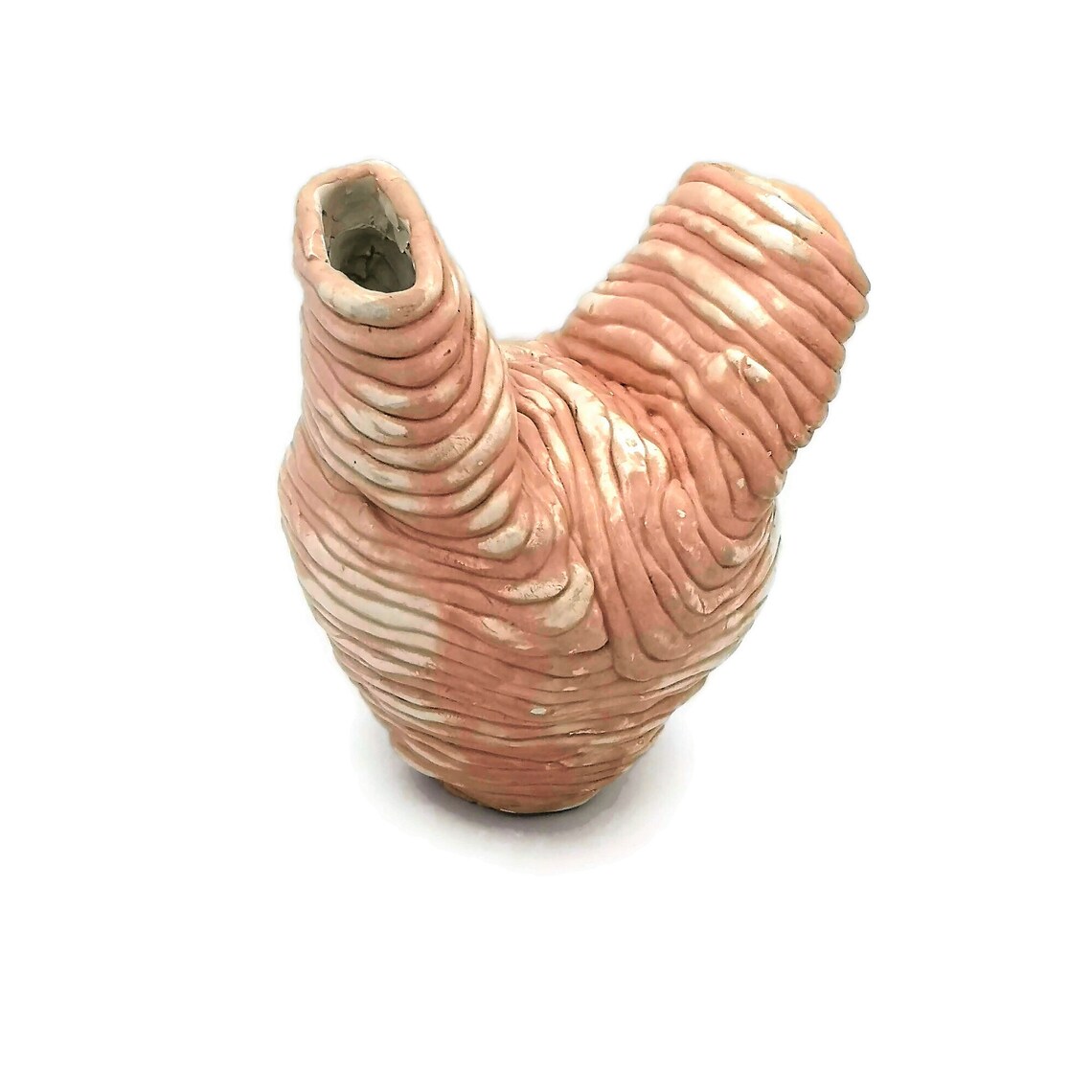 Sculptural Handmade Ceramic Pink Vase – Textured Organic Bud Vase - Etsy
