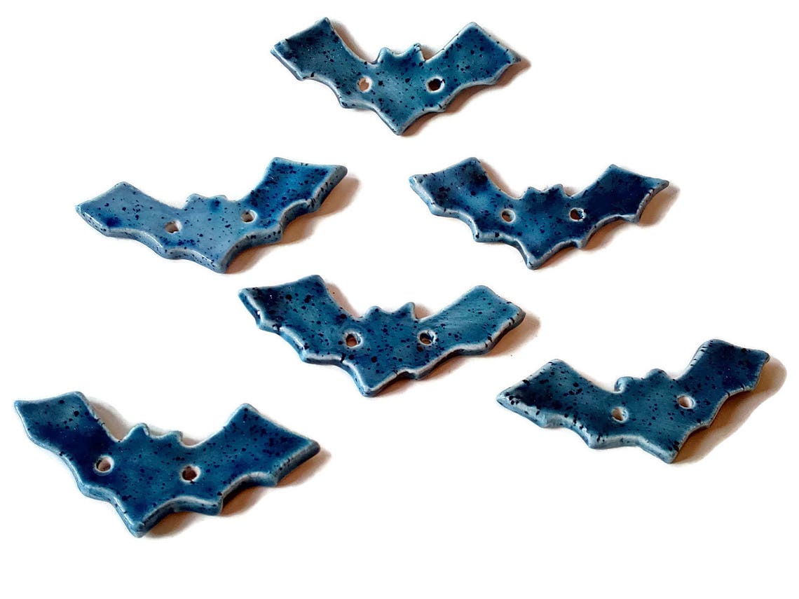 Bat buttons set halloween buttons for jewelry making | Etsy