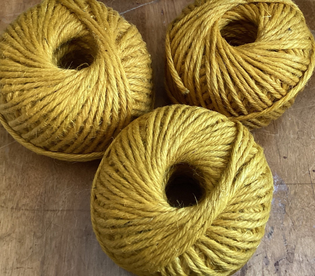 3 Balls 5 Ply Jute Macrame Twine - Gold - Etsy
