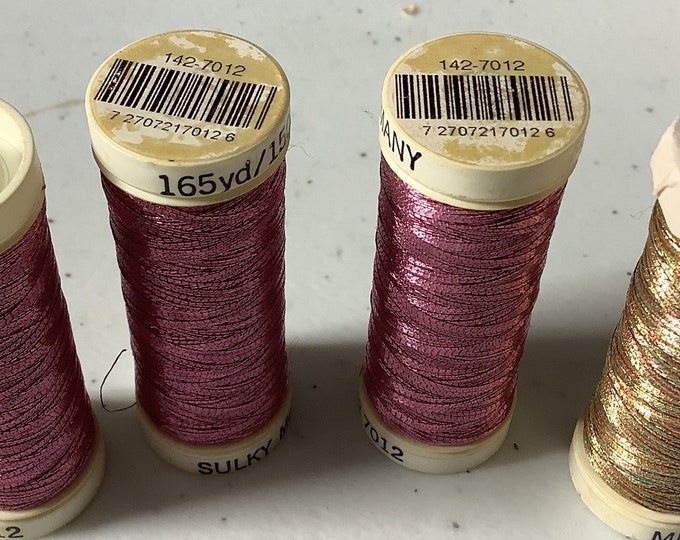 4 Spools Sulky Metallic Thread - Etsy