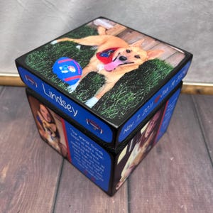 Pet Keepsake Box, Personalized Wood Keepsake Chest With Photo's, Dog ...