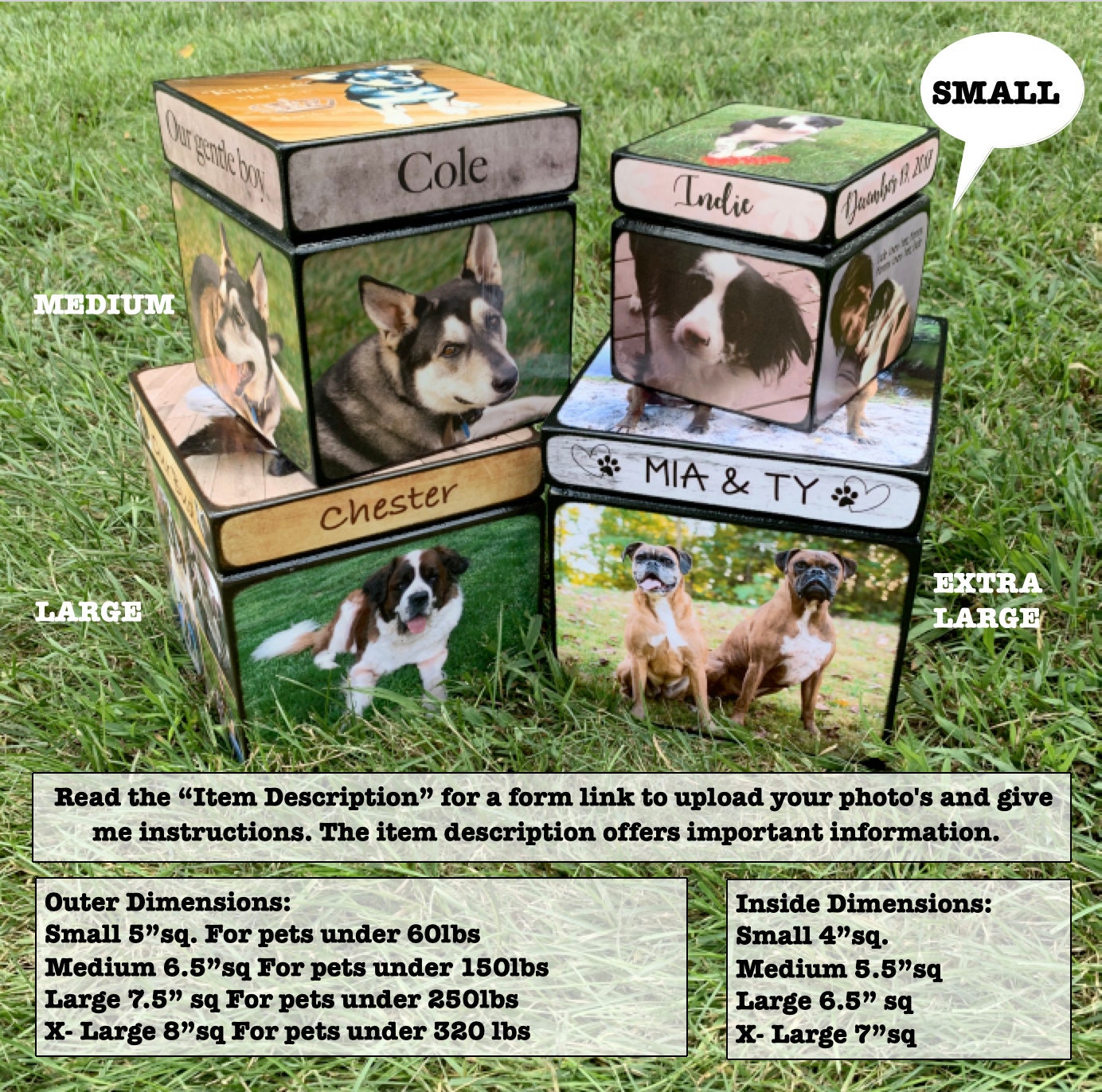 Cat Urn Pet Urn for cats Cat urn with picture cat Urn for | Etsy