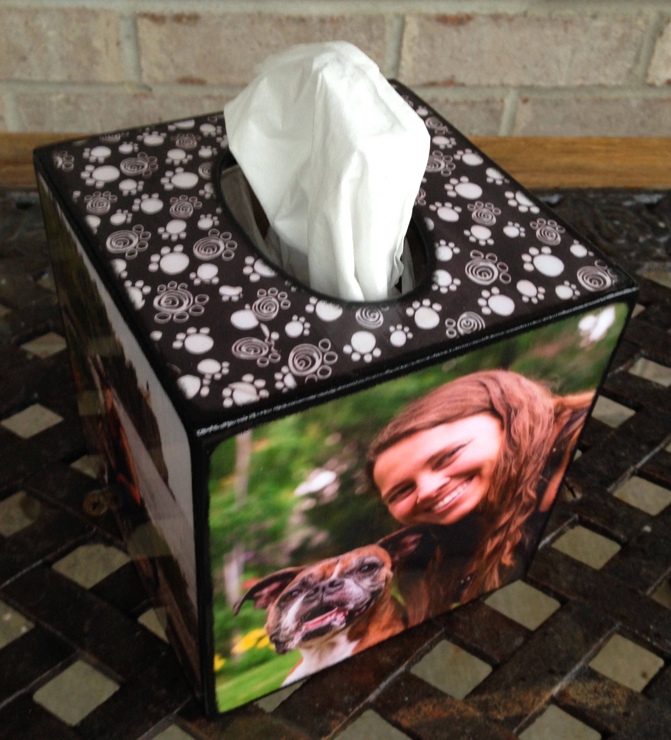 Dog Tissue Box Tissue Box With Photo's Personalized | Etsy