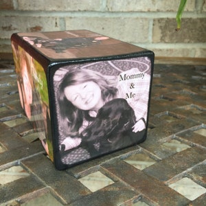 Personalized Wood Photo Block - Custom Cube Photo Gifts 4"x5" - Etsy
