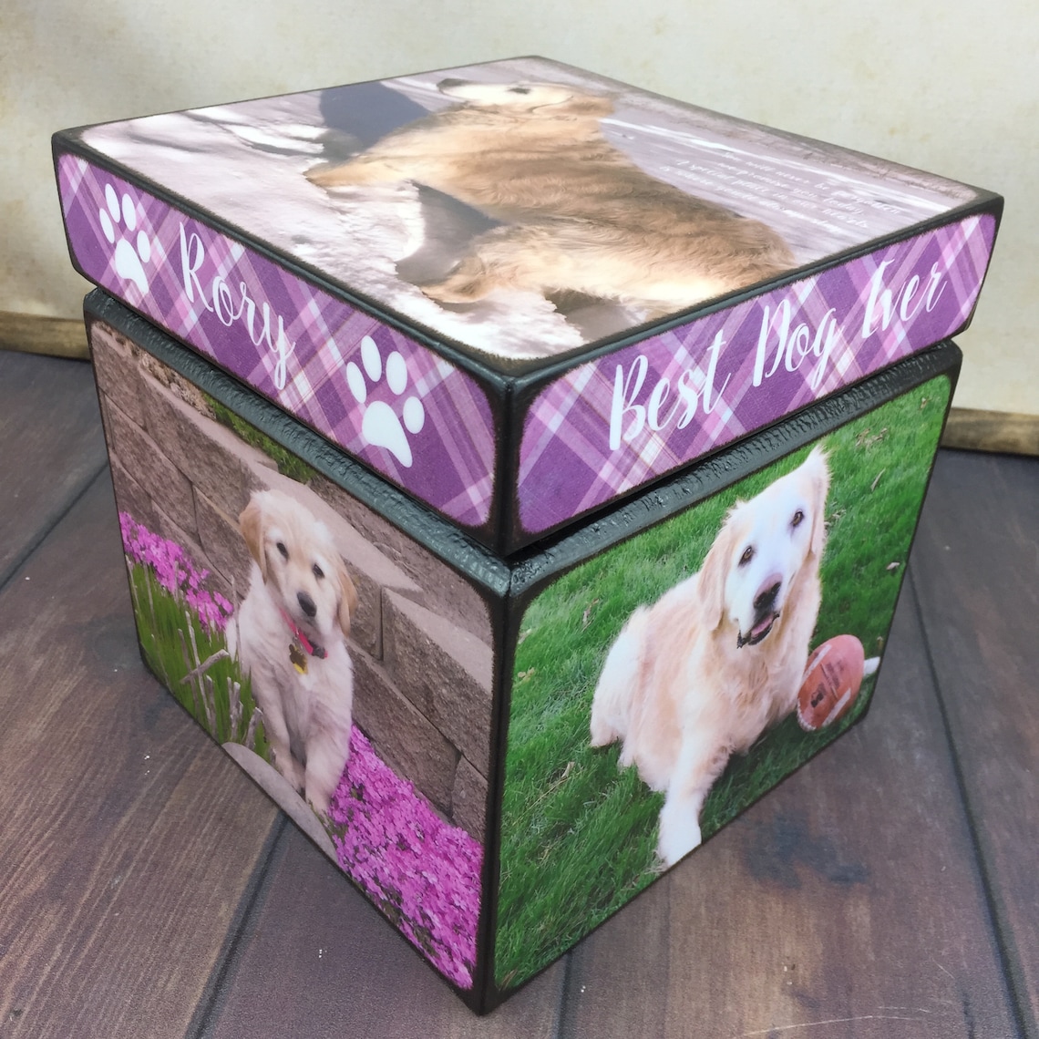 Pet Urn for Dogs Wooden Unique Dog Urn Personalized Dog | Etsy