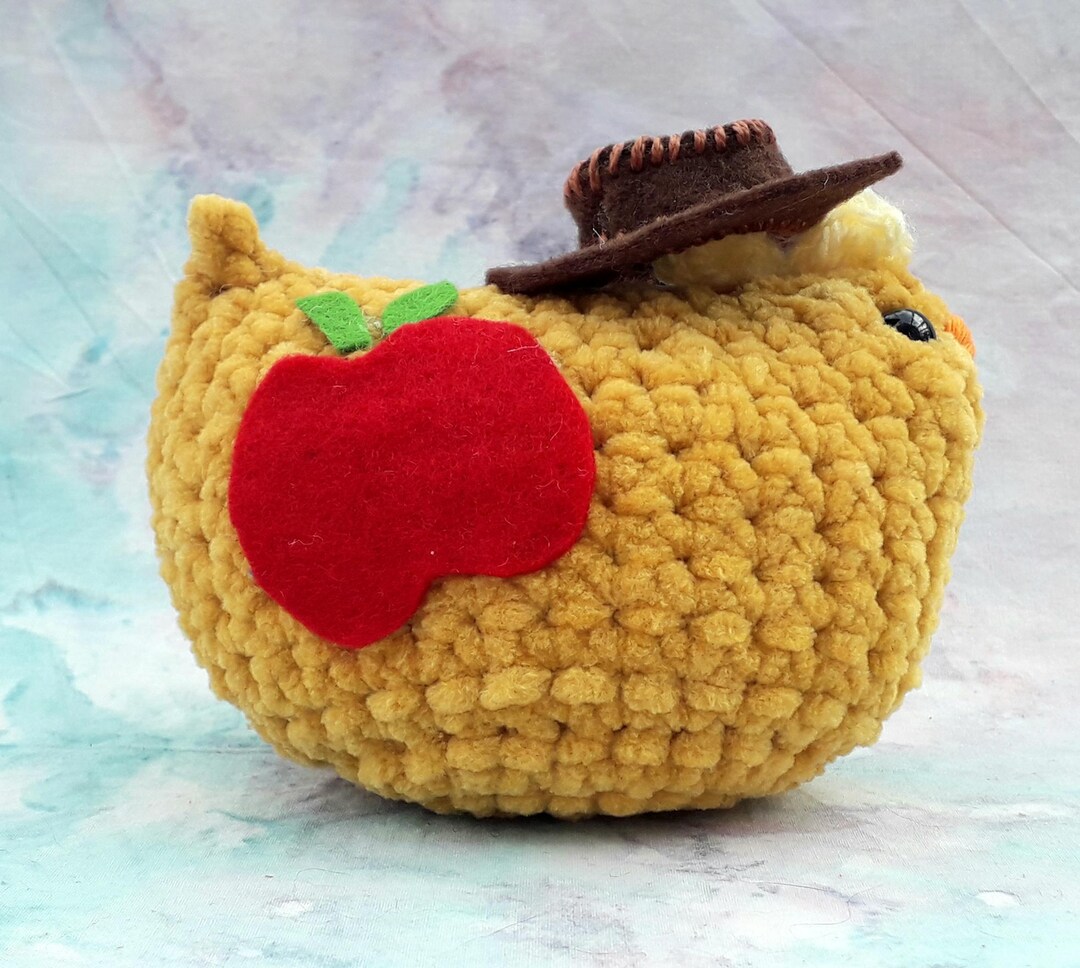 My Little Pony Applejack Mini Chicken Pony Plushie Crochet Soft - Etsy
