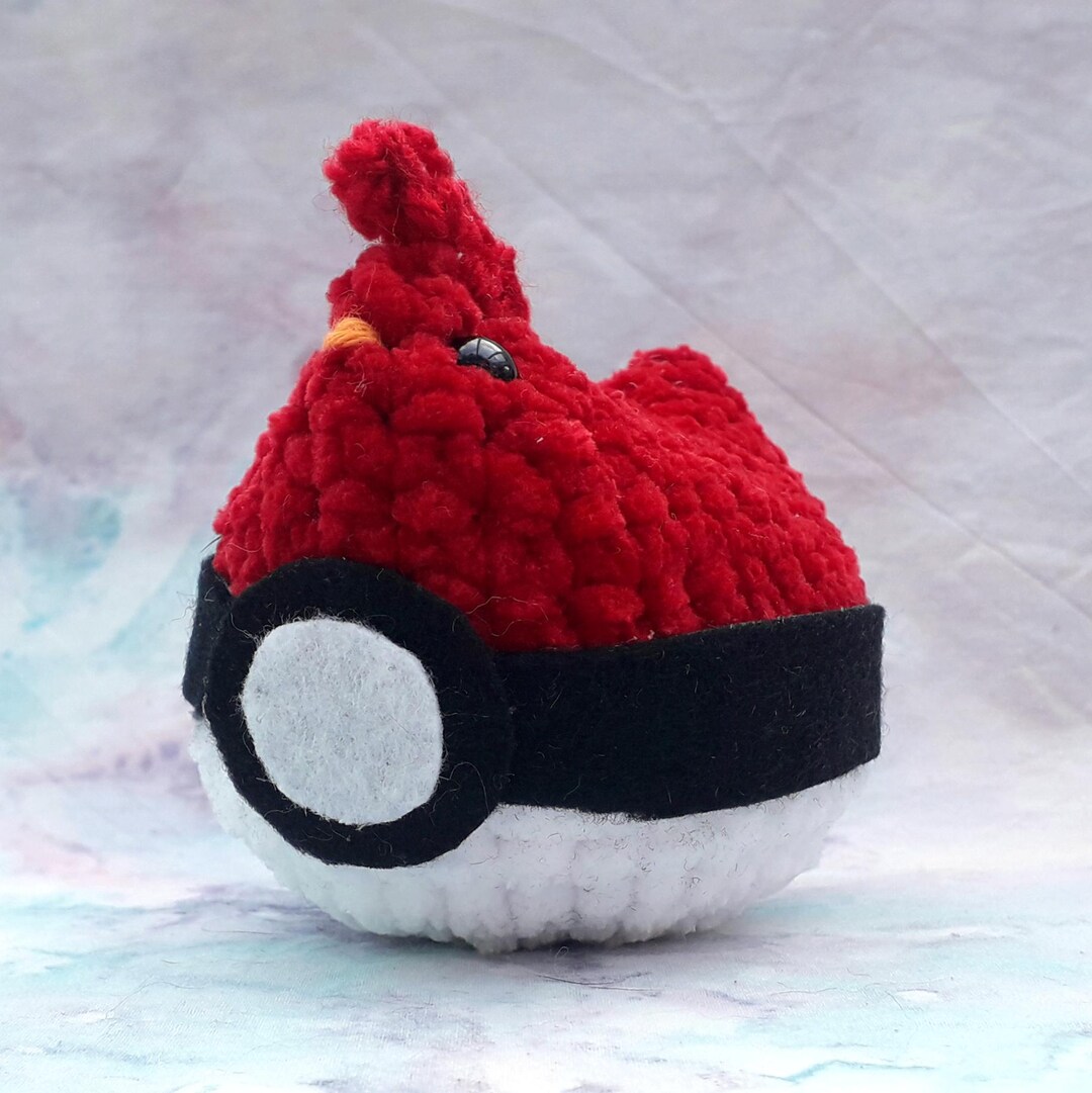 Pokeball Mini Chicken Pokemon Inspired Plushie Crochet Soft - Etsy