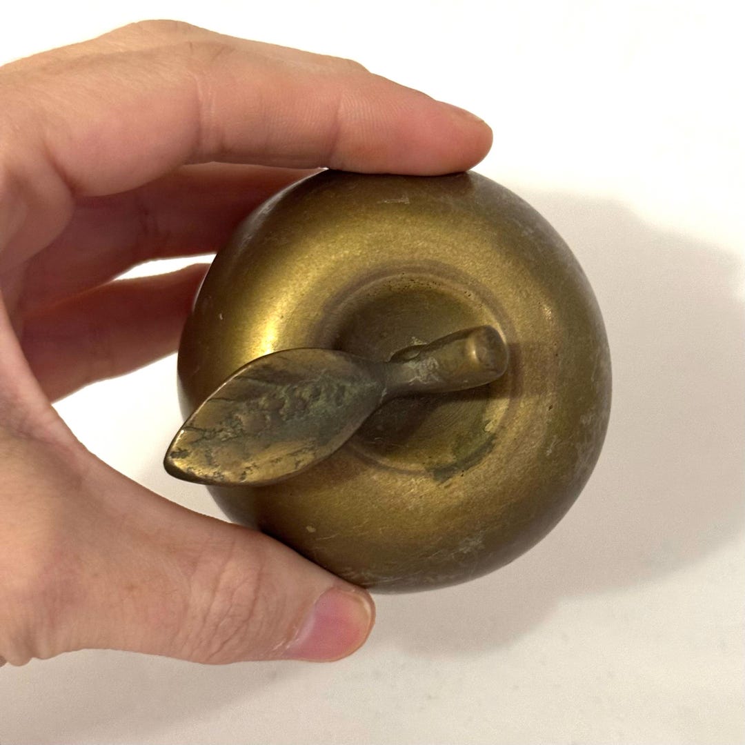 Vintage Brass Apple Bell | Teacher Gift, Schoolhouse Decor - Etsy