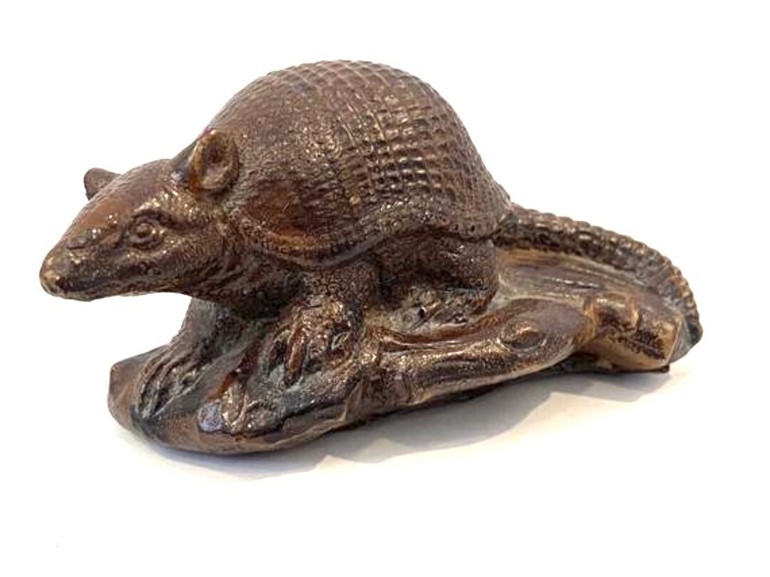 Vintage Small Brown Carved Wood or Resin Detailed Armadillo - Etsy
