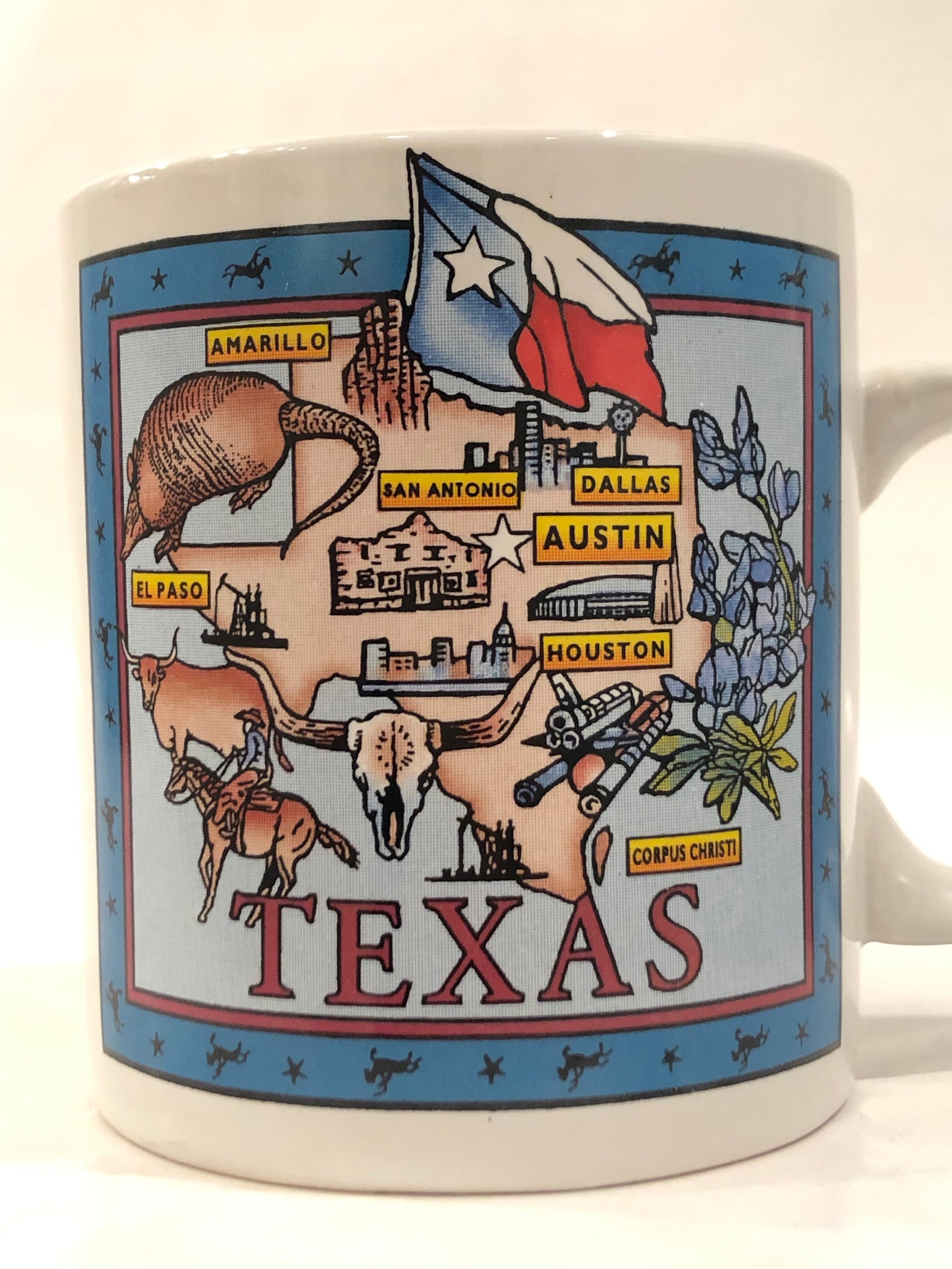 Vintage Texas Souvenir Mug Complete with Armadillo and | Etsy