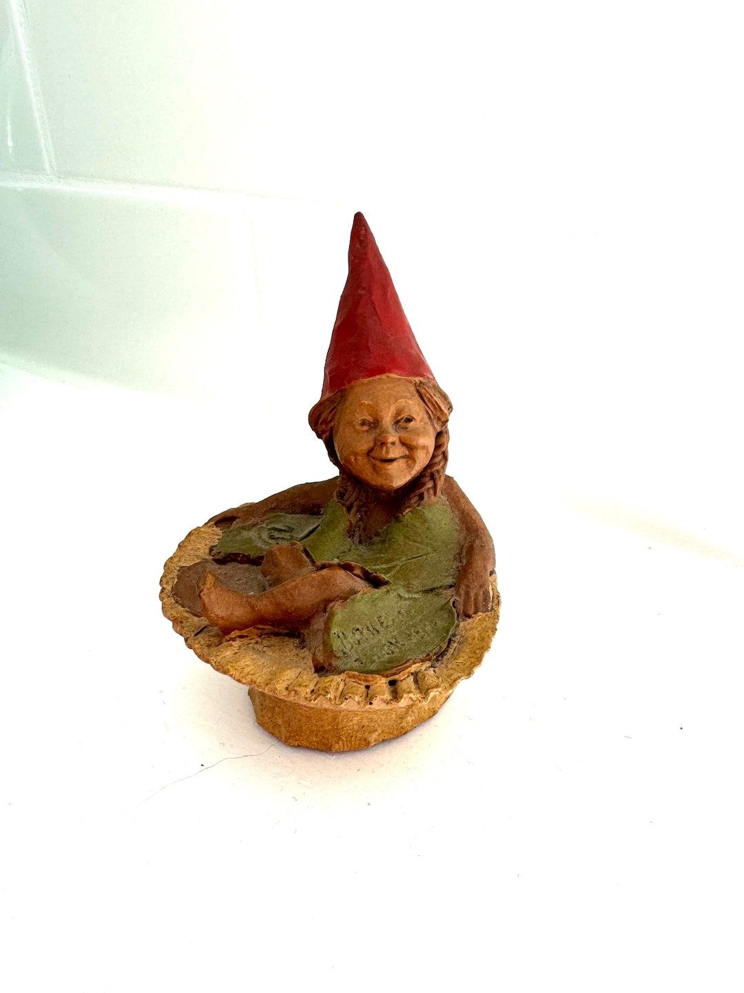 Vintage Tom Clark Gnome Signed and Dated Male Forrest Gnome in Leaf ...