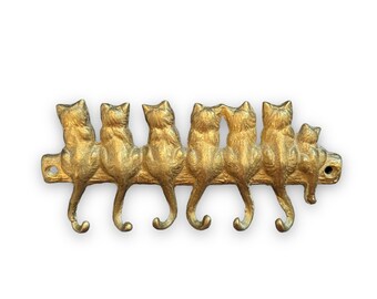 Brass Cat Key Holder - Etsy