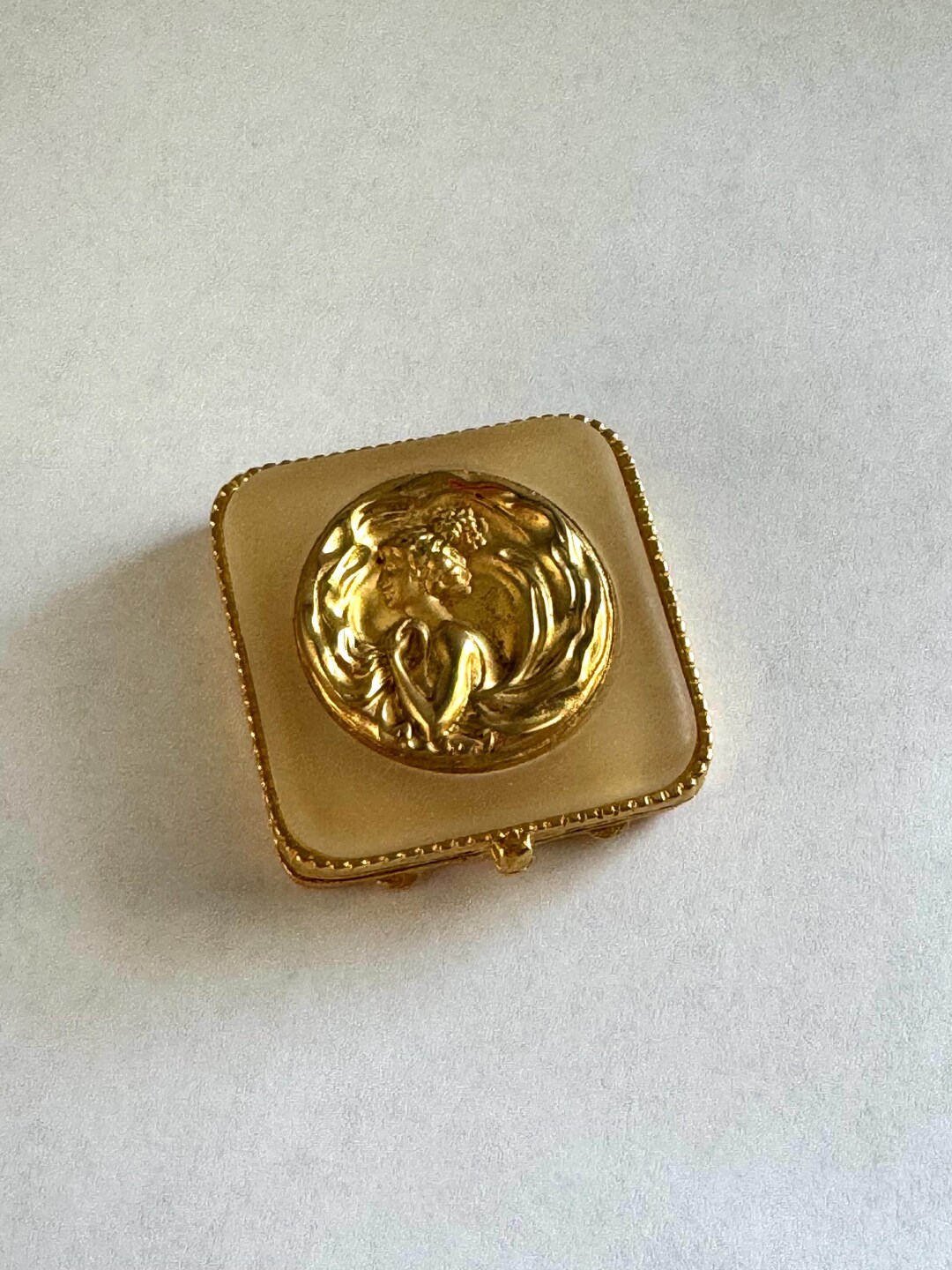 Antique Vintage Gold Toned Solid Perfume Concentrate Masterpiece ...