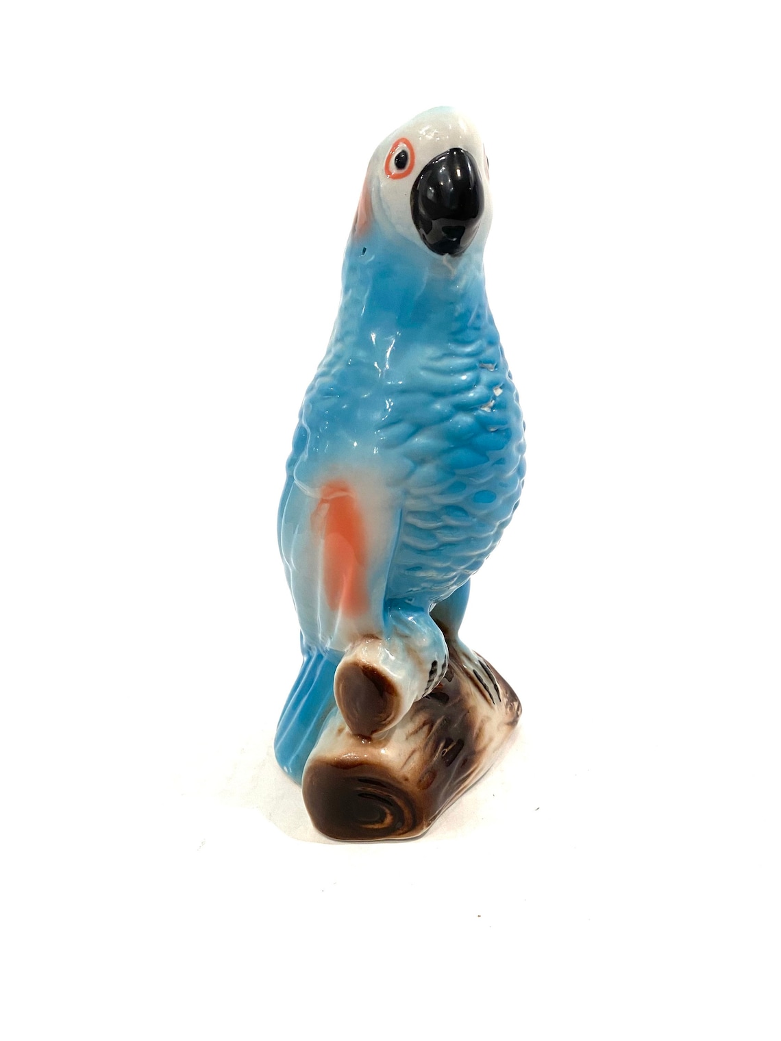 Vintage Ceramic Blue Parakeet Parrot Bird With Black Beak - Etsy UK