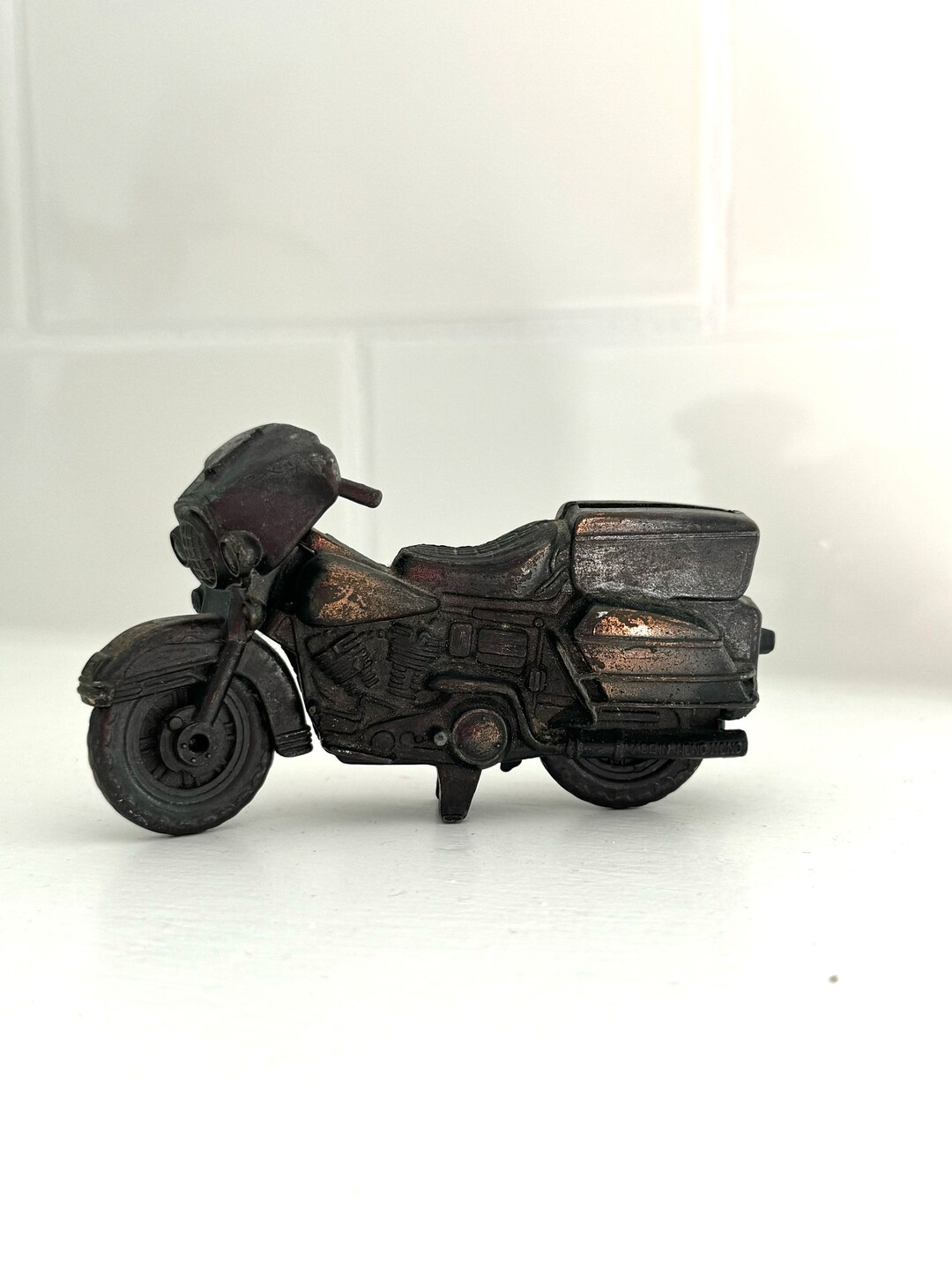Vintage Metal Miniature Motorcycle Moped Scooter That Stands With ...