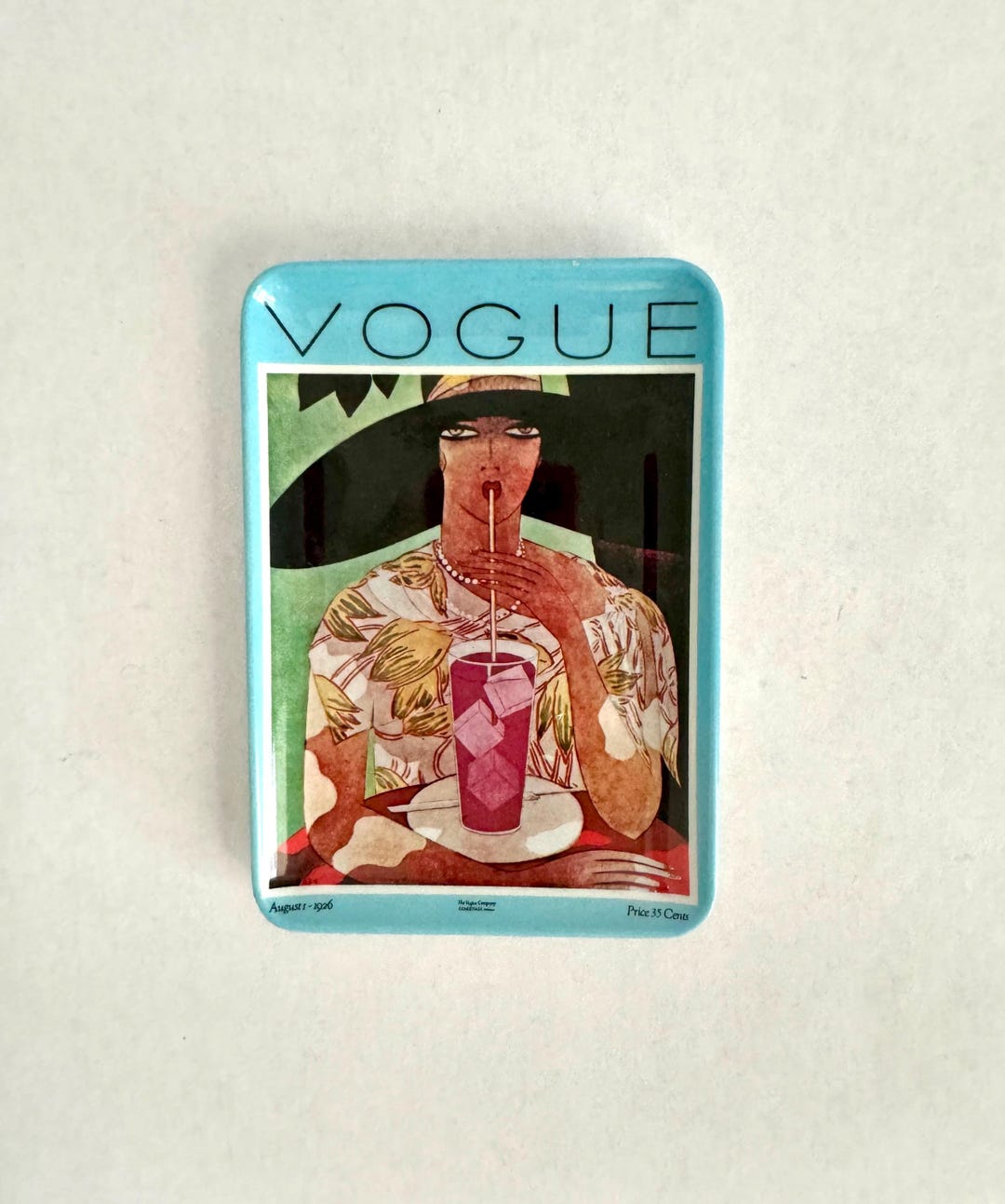 Vintage Vogue Fashion Magazine Summer Magazine Cover Miniature Melanine ...