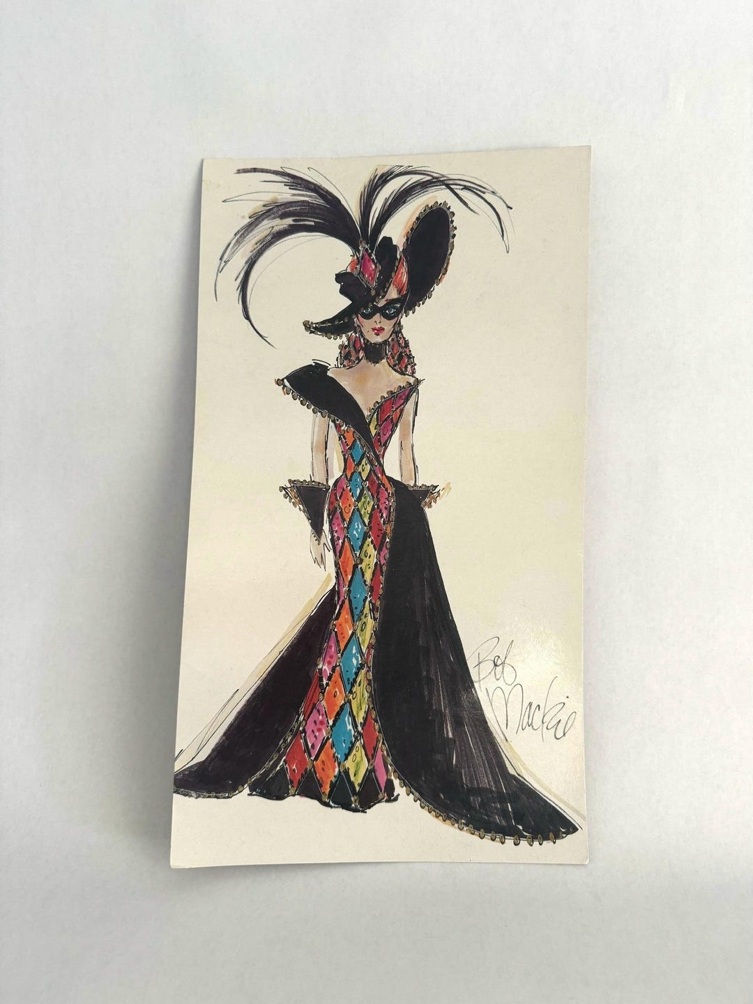 Vintage 1993 Bob Mackie Masquerade Ball Barbie Doll Cardstock Poster ...