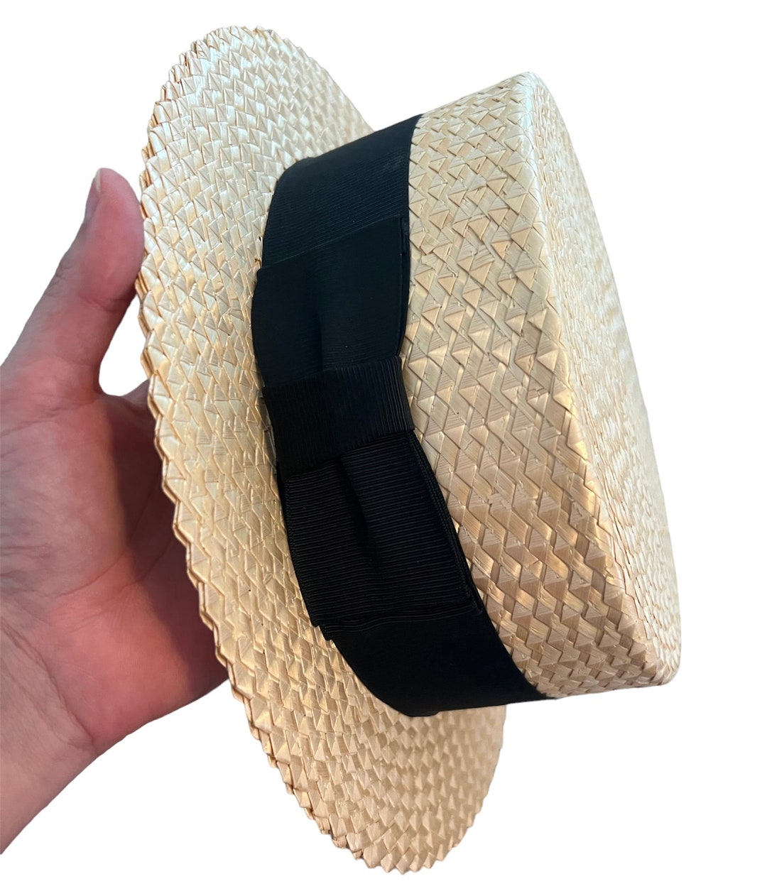 Antique Kevin Mcandrews Italian Straw Boaters Hat Made in Italy Size 7 ...