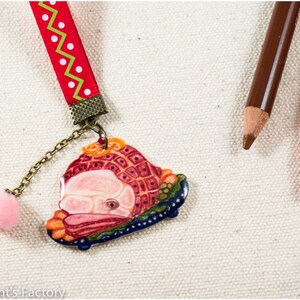 Hand Drawing Ham Keychain | Etsy