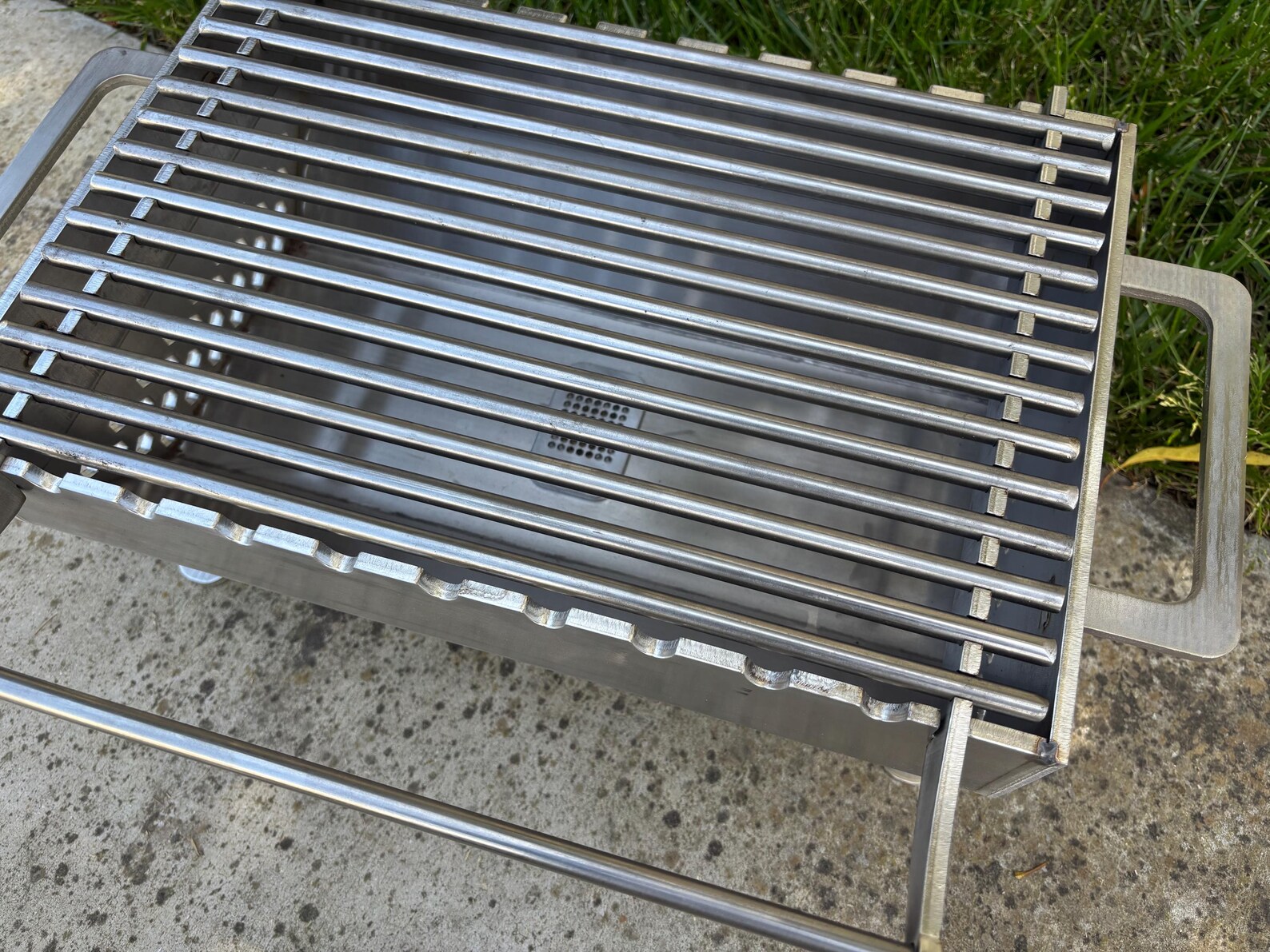 18”x11” Hibachi Grill Portable Fire Pit, Stainless Charcoal Kebab Bbq ...