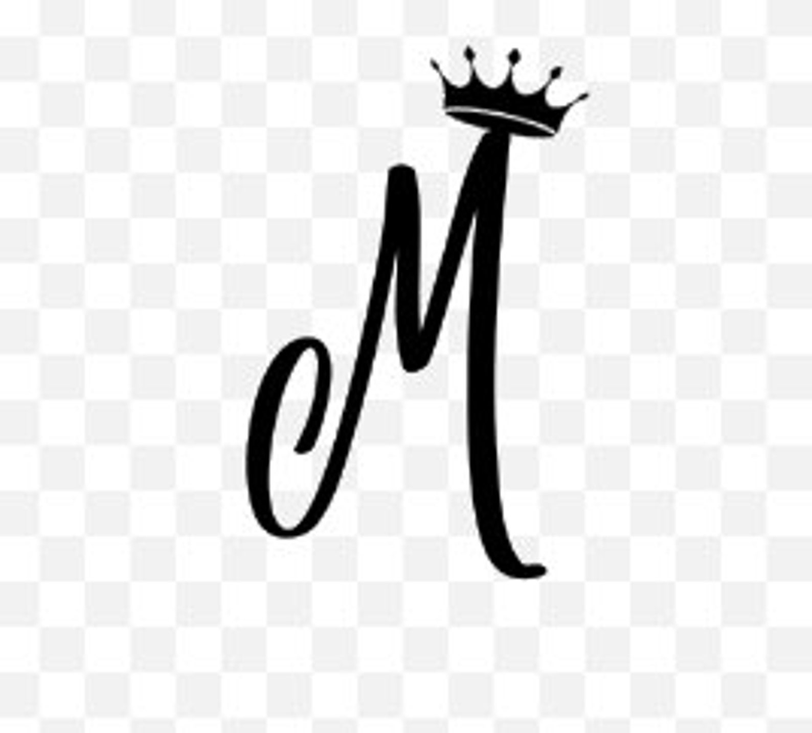 Transparent Letter M With Crown SVG Craft Royalty With Your DIY Magic ...