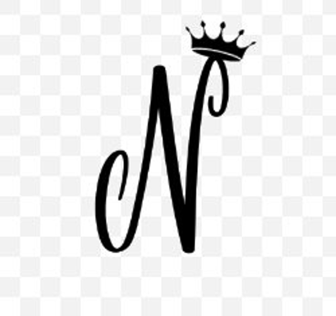Transparent Letter N With Crown SVG - Craft Royalty With Your DIY Magic ...