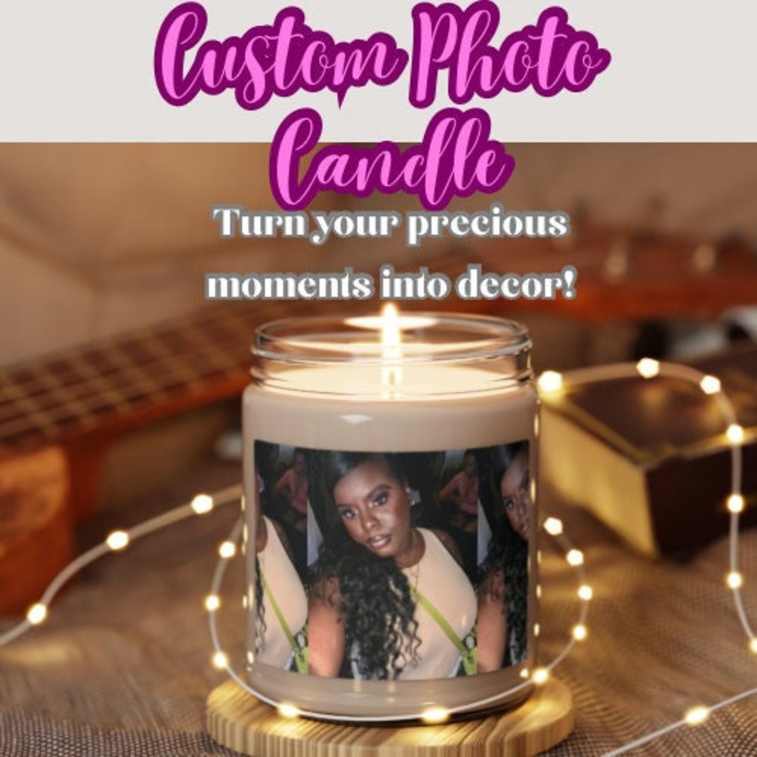 Custom Photo Candle- Photo Personalization, Custom Photo, Customized ...