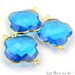 Swiss Blue Topaz Bezel Clover Shape Connector 27x20mm Clover | Etsy