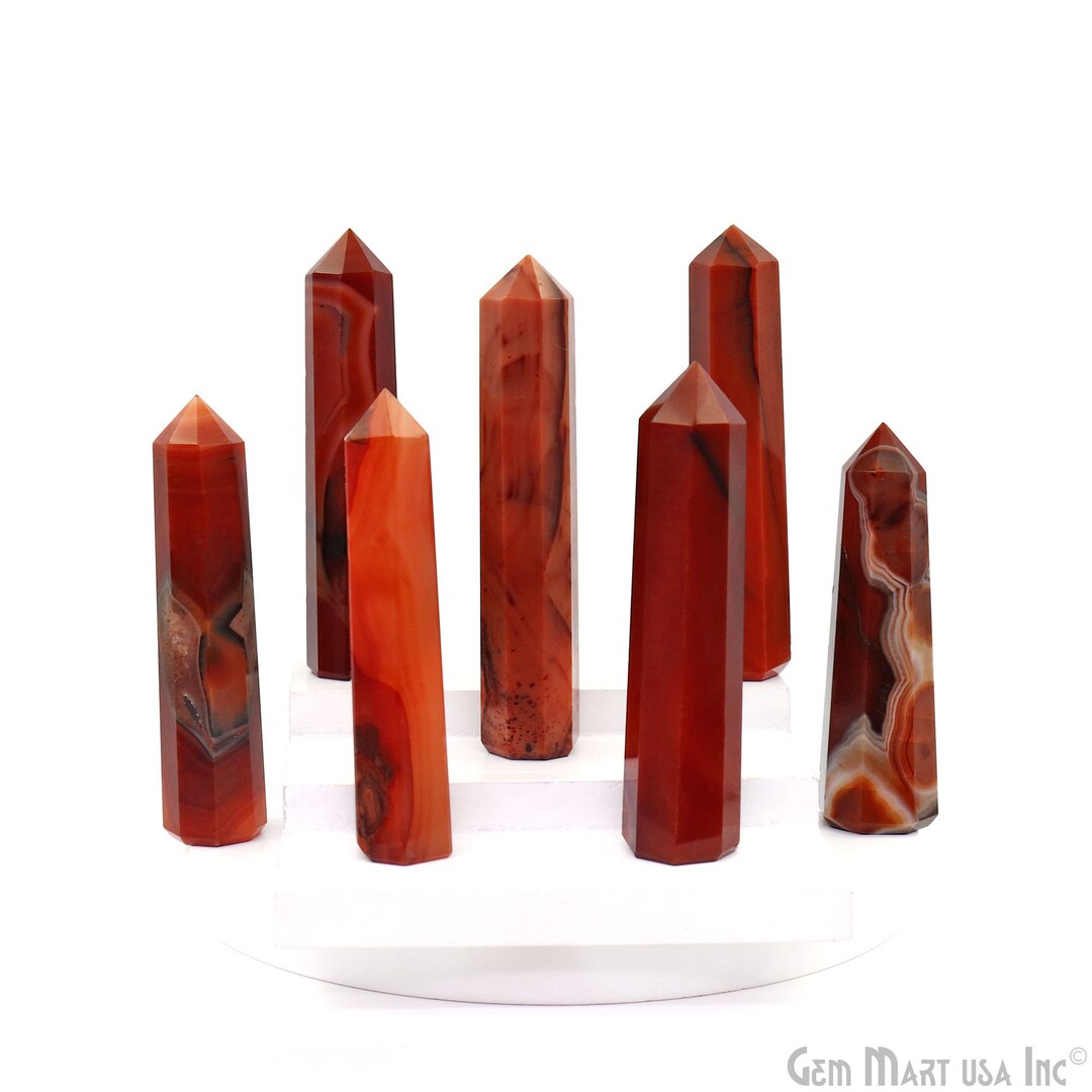 Red Jasper Jumbo Terminated Gemstone, Metaphysical, Crystal Pencil ...