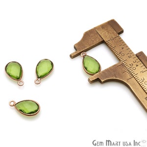 Peridot Pears Connector, Faceted Gemstone Connector, Drop Connector ...