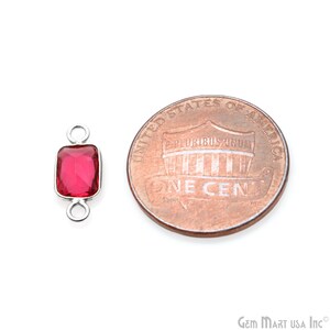 Pink Tourmaline Gemstone Connector, 5x7mm Rectangle Pink Tourmaline ...