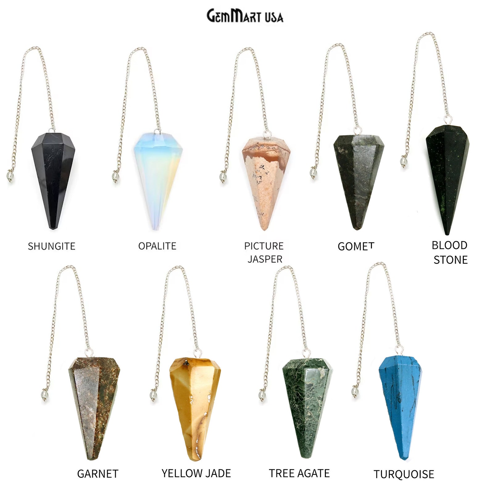 Crystal Pendulum Healing Pendant Dowsing Pointed Pendulum - Etsy