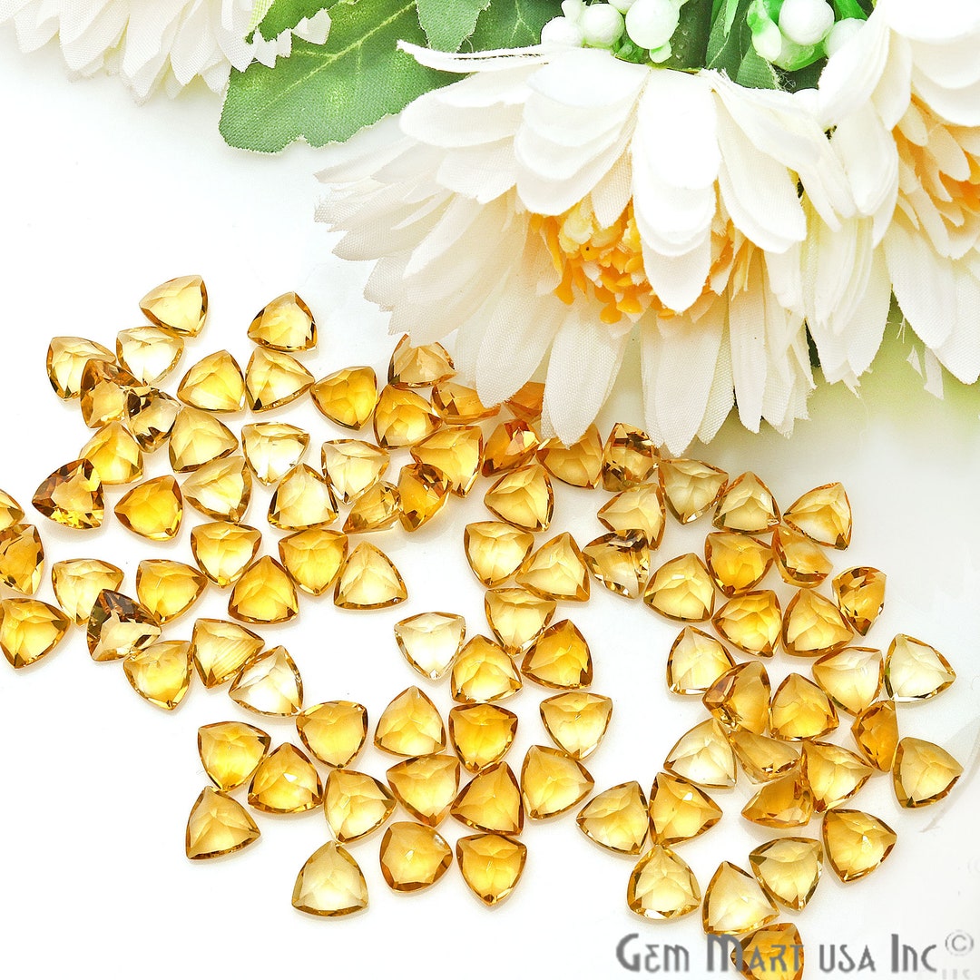 Natural Citrine Loose Gemstone Lot 7 Mm Trillion Shaped Loose - Etsy