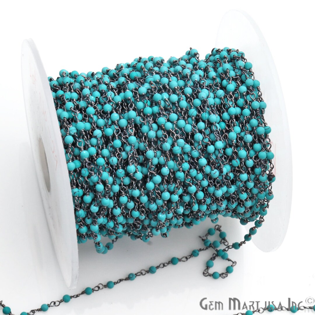 Rosary Chain, Turquoise Rosary Chain, Bead Rosary Chain, Bead Chain ...