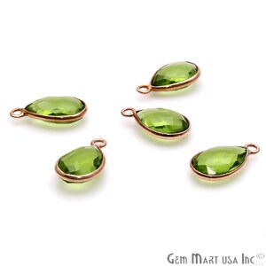Peridot Pears Connector, Faceted Gemstone Connector, Drop Connector ...