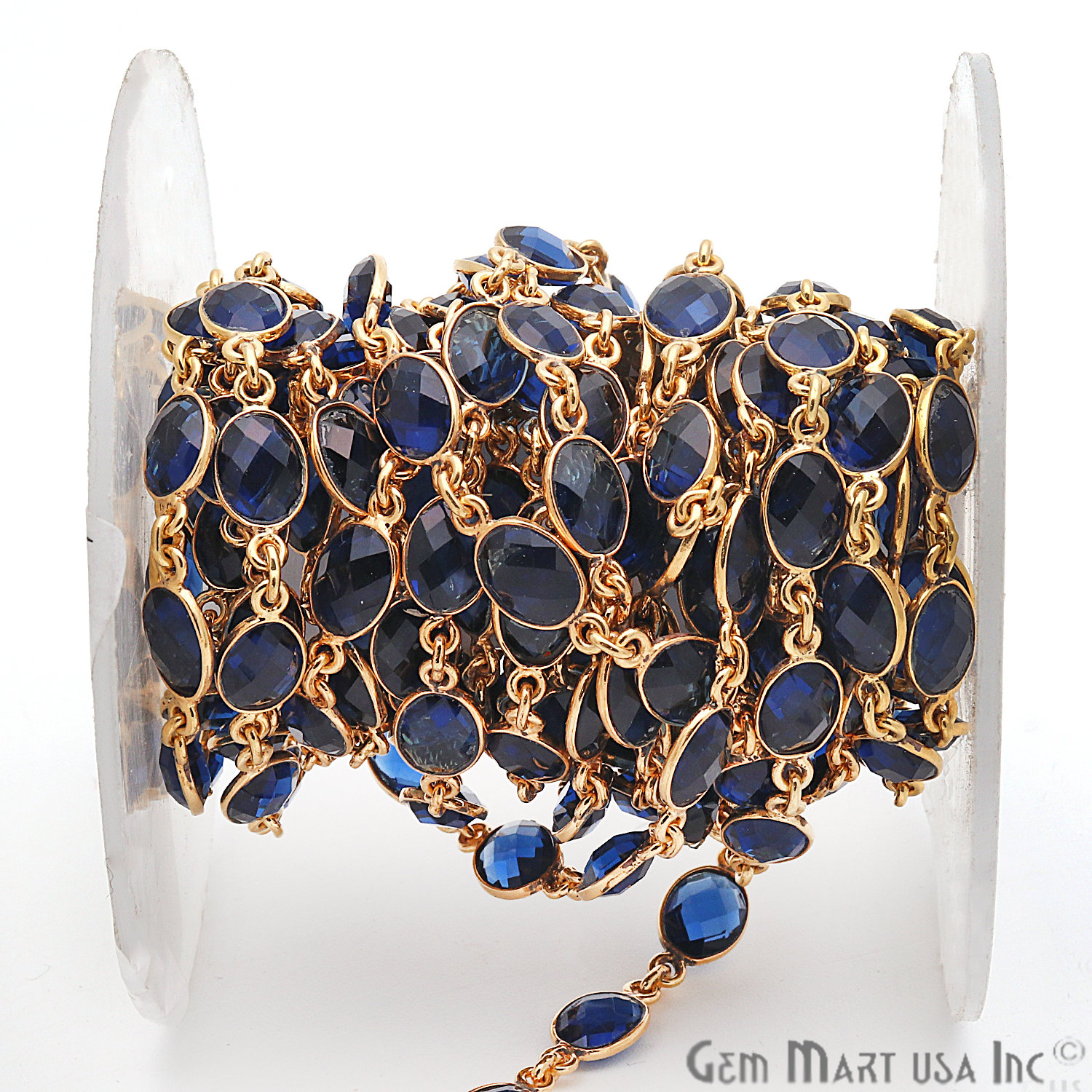 Sapphire Bezel Connector Chain Gold Plated Gemstone Chain - Etsy