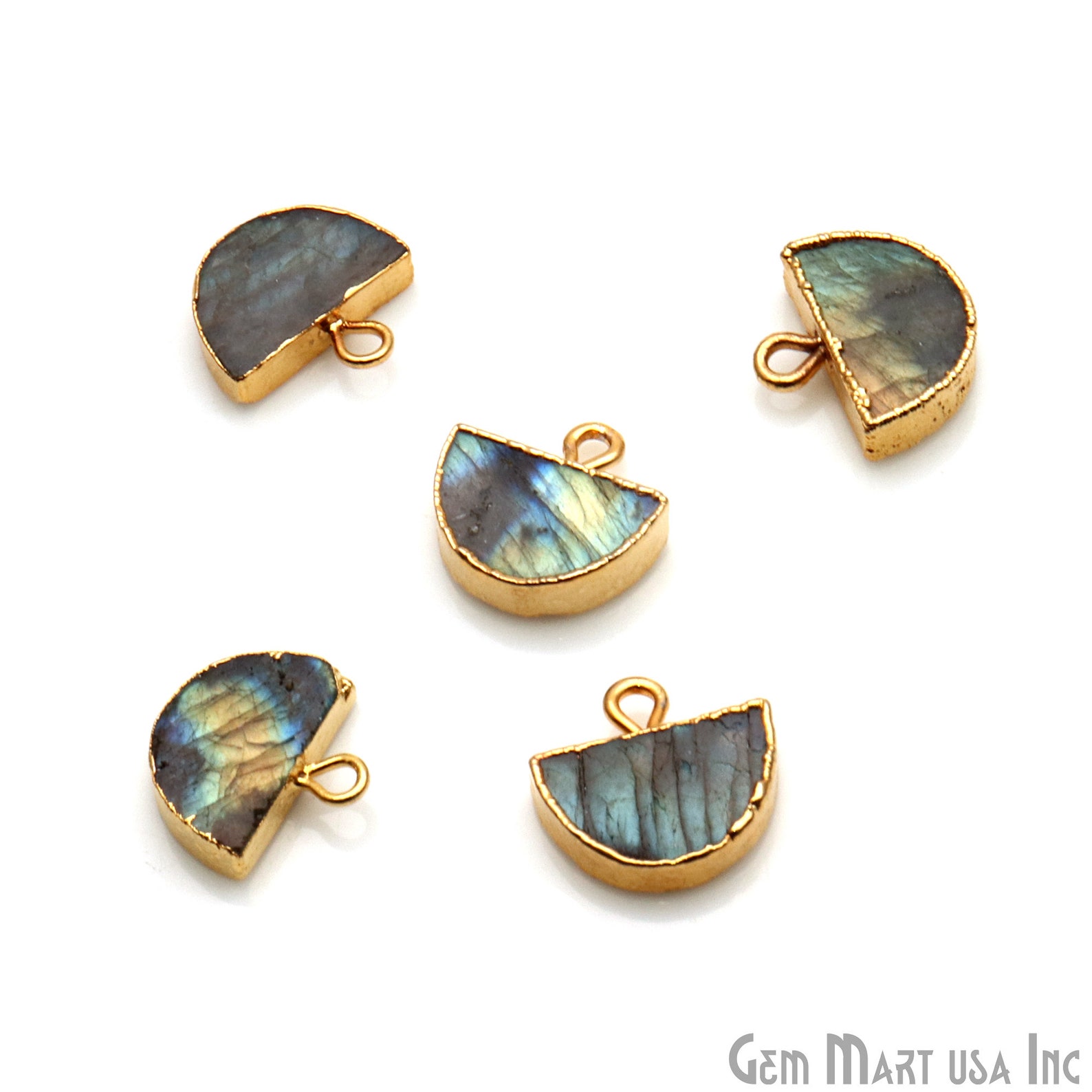 Half Moon Shape Gold Electroplated Connector, DIY Jewelry, Gemstone ...