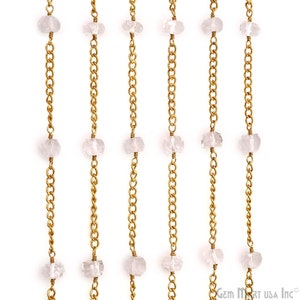 Crystal Station Chain, Rondelle Beads Chain, Gold Plated, Bracelet ...