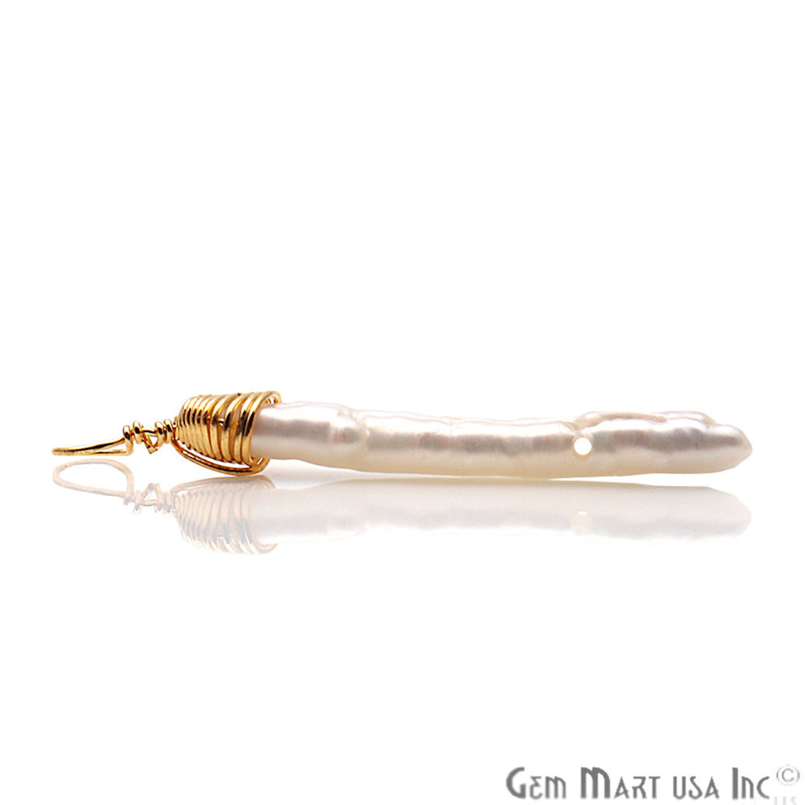 Pearl Connector Gold Wire Wrapped Connector Gemstone Pearl - Etsy