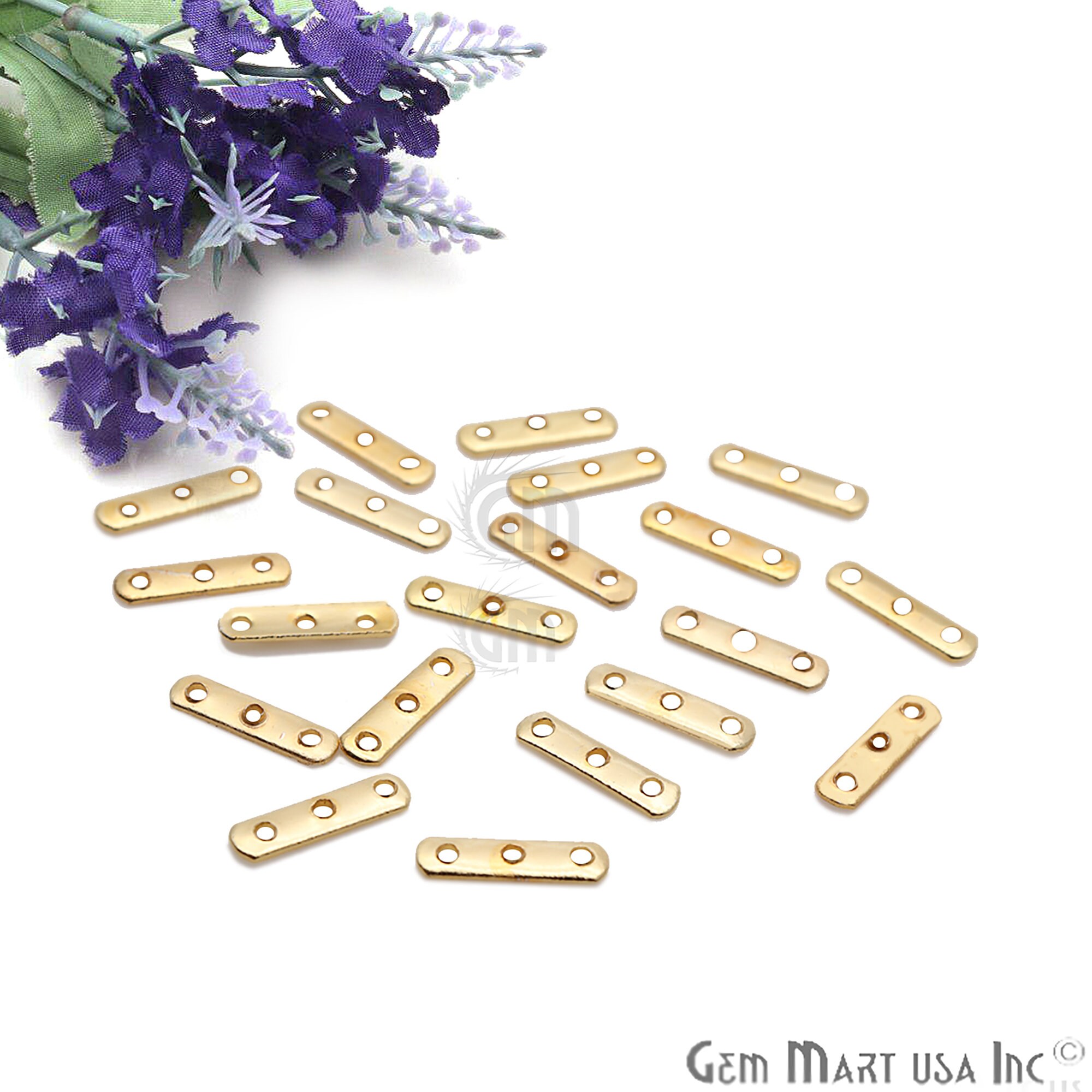 5pc Lot Gold Spacers Bar 3 Hole Bar Gold Plated Multi Strand | Etsy